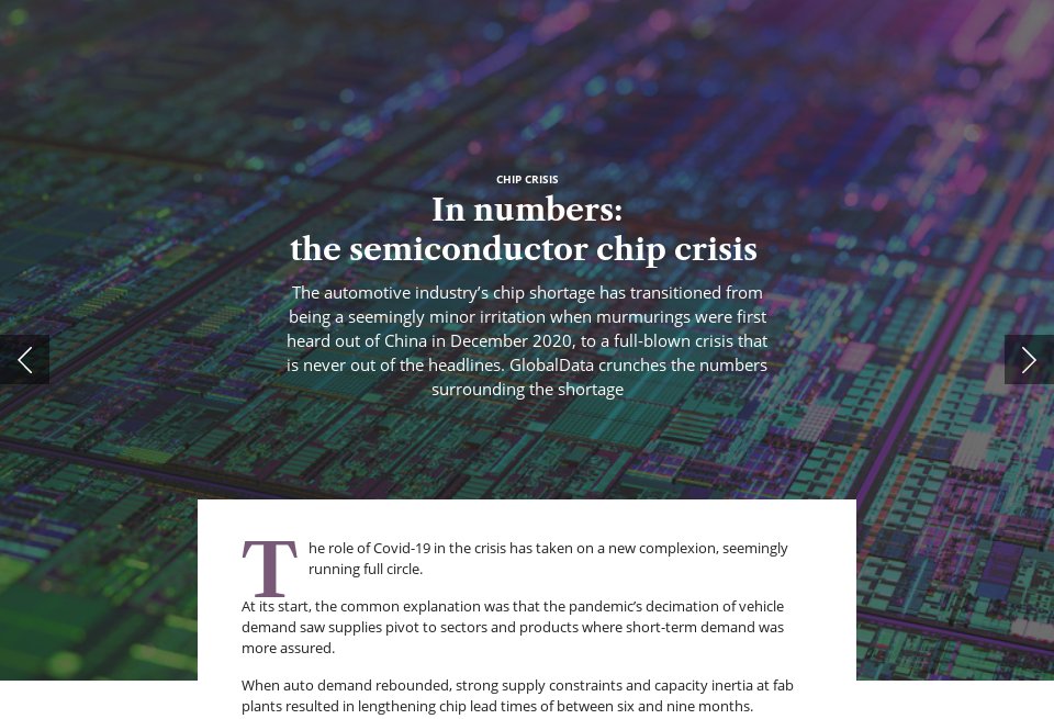 In numbers: the semiconductor chip crisis - MF Subscriber edition ...