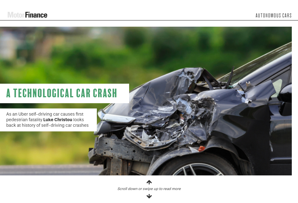 A technological car crash - Motor Finance | Issue 5 | April 2018