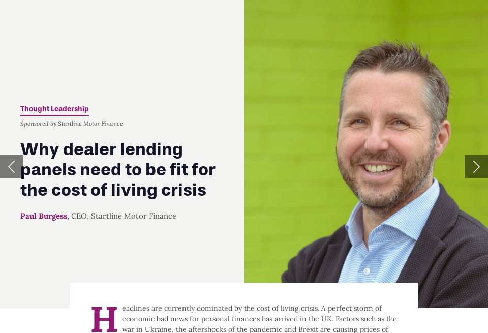 Startline Motor Finance Thought Leadership - Motor Finance | Issue 29 ...