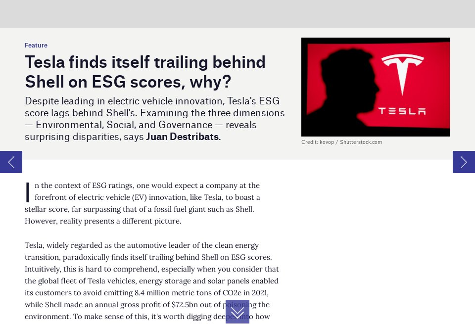 Tesla finds itself trailing behind Shell on ESG scores, why? - Motor ...