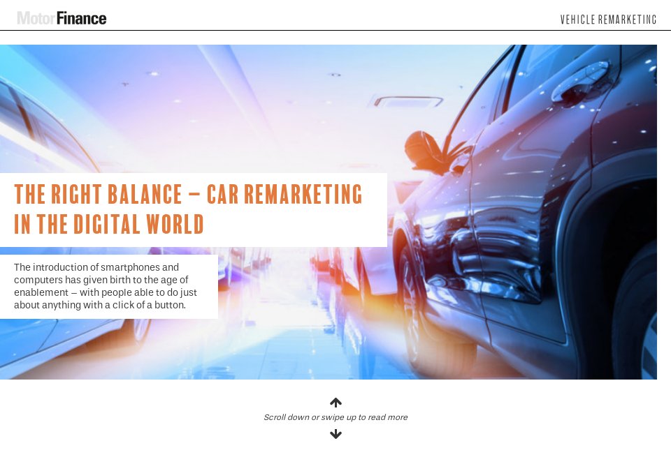 The right balance – car remarketing in the digital world - Motor ...
