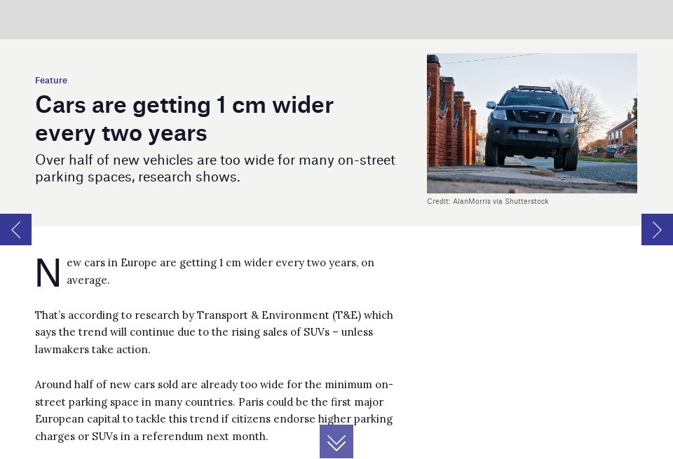 Cars are getting 1 cm wider every two years - Motor Finance | Issue 35 ...