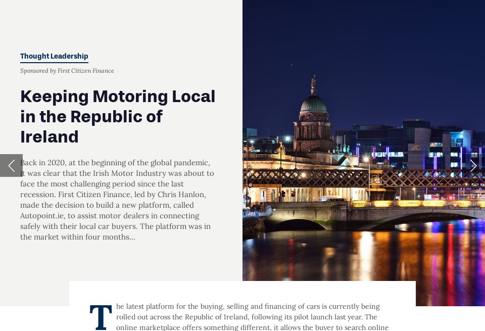 First Citizen Finance Thought Leadership 1 - Motor Finance | Issue 25 ...